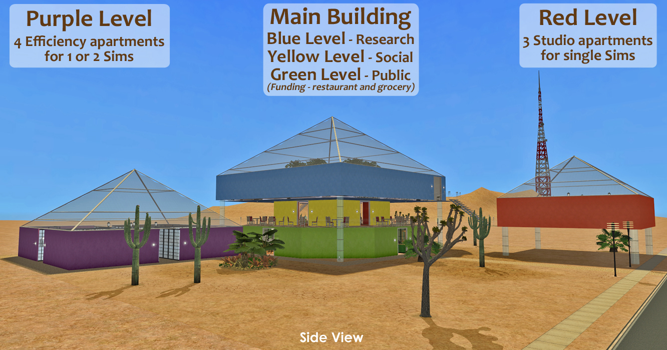 Mod The Sims - Pyramid Commune No.9: Live - Work - Play - Never Want to ...