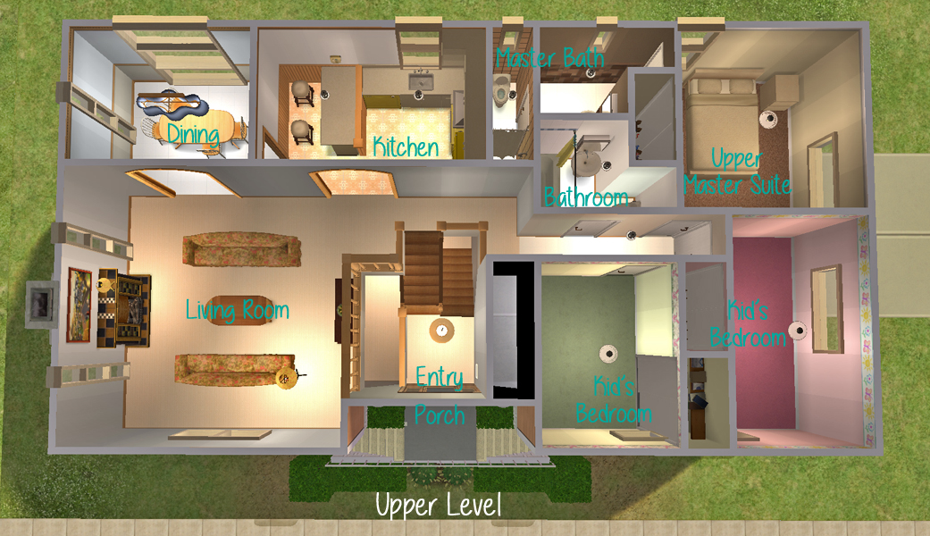 Mod The Sims - Bi-Level Basics ~ Simple Split level Design