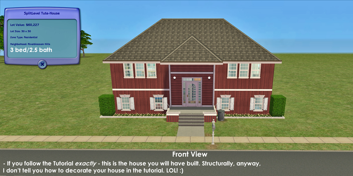 Mod The Sims - Classic Split-level: 3 bed, 2.5 bath, minimal CC ...with ...