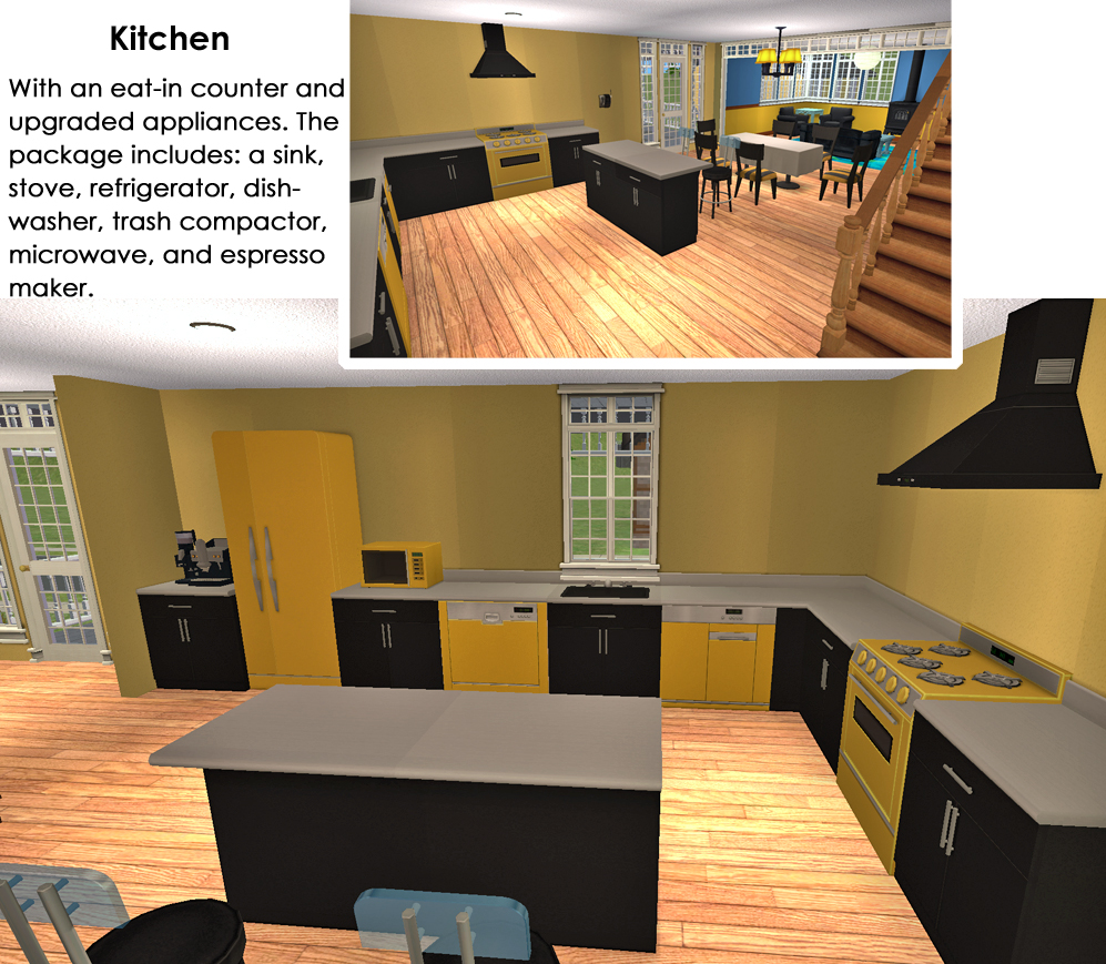 Mod The Sims - BumbleBee Farms ~ 4B/3B/Gar with Basement, and Wrap-Around Porch - minimal CC