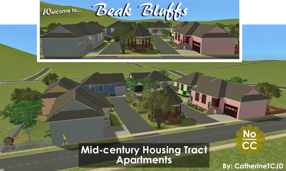 Mod The Sims - Beak Bluffs Tract Housing (6 Apartments each with 3B/2B ...