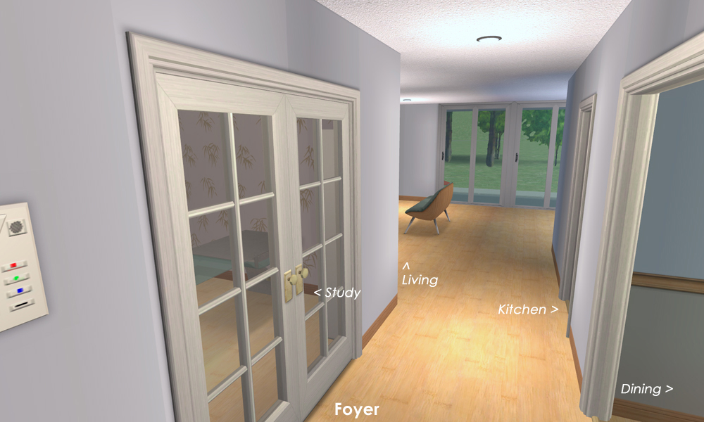 Mod The Sims - Michelle: MidCentury Design V12755 ~ 2B/1B/Gar with Pool - 2 clk Foundation, BESPOKE