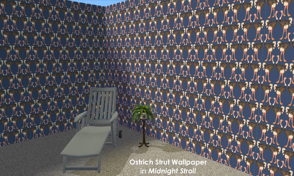 Mod The Sims - Ostrich Wallpapers ~ in 4 Variations