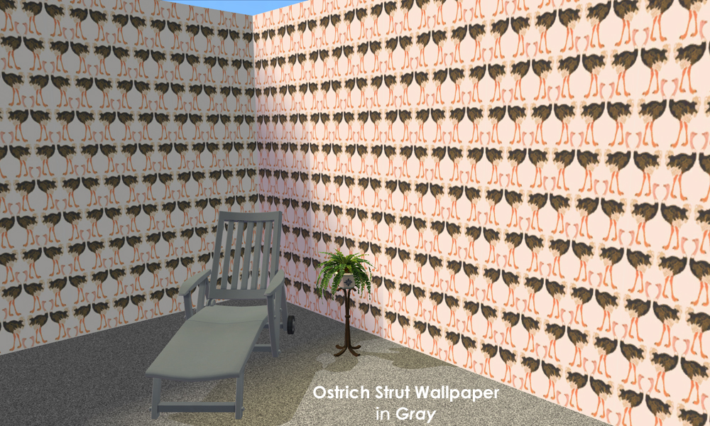 Mod The Sims - Ostrich Wallpapers ~ in 4 Variations