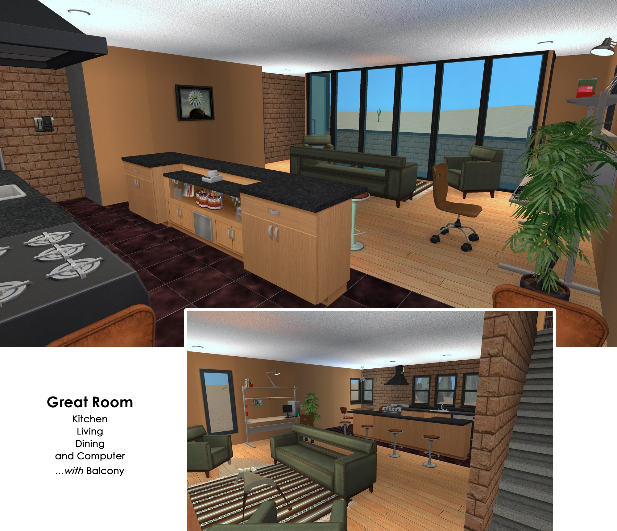 Mod The Sims - Mini Cubes - 2 Small Modern Cube Houses