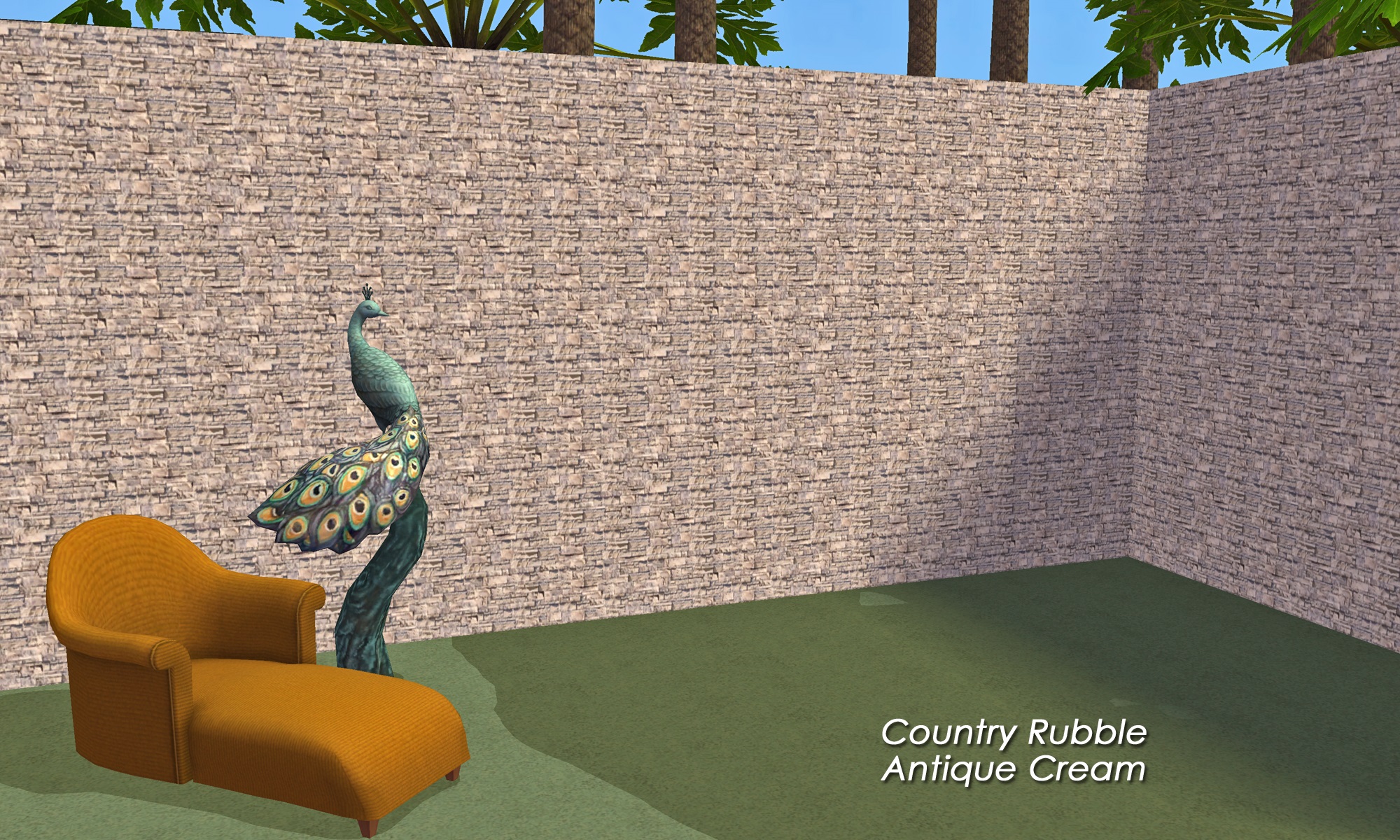 Mod The Sims - Rubble Stone Walls - Set 2: Five Perfectly Tiled Stone Walls