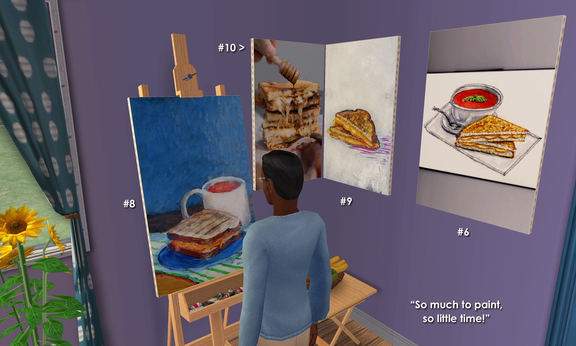 Mod The Sims - 10 MORE Custom Grilled Cheese Paintings ~ for your Sim ...
