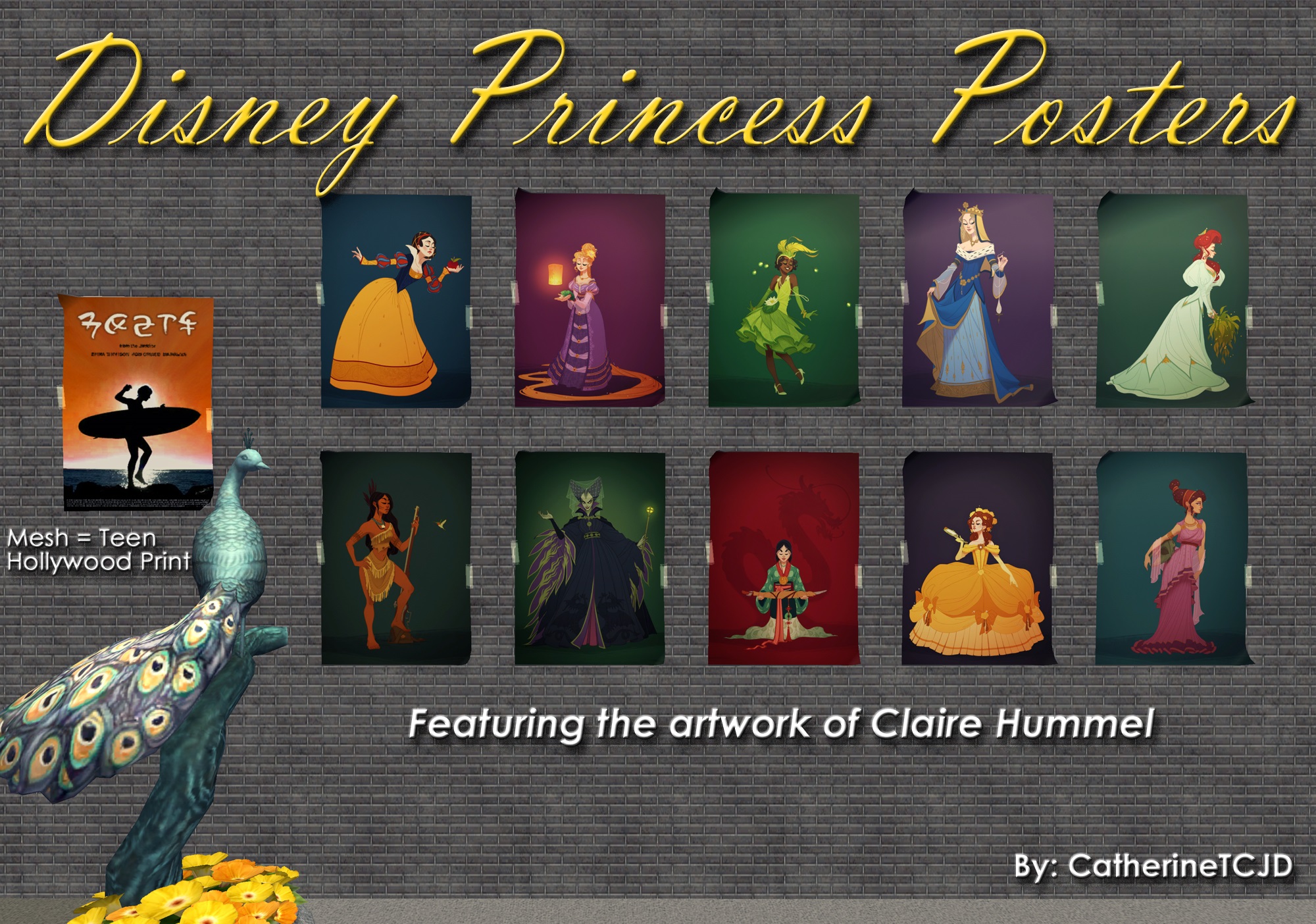 Mod The Sims - Disney Princesses Plus ~ 10 Hollywood posters feat. art ...