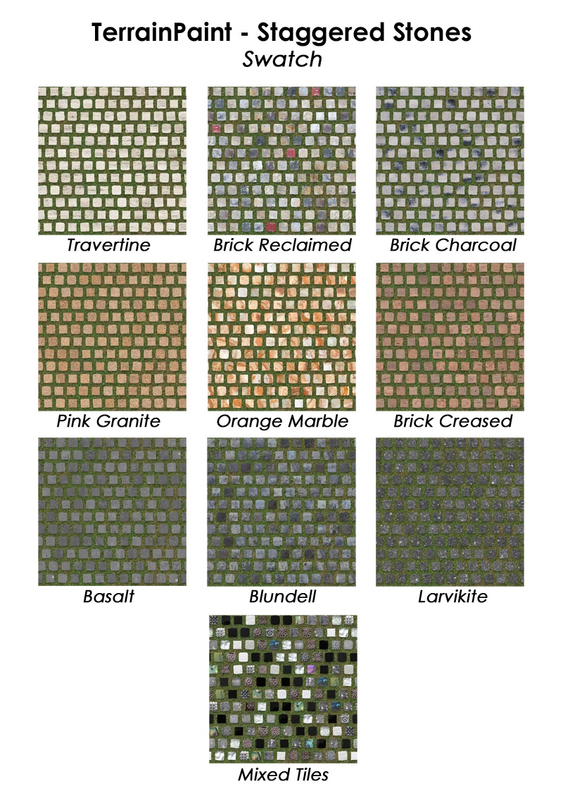 Mod The Sims - Staggered Stones ~ TerrainPaint in 10 Stone Varieties
