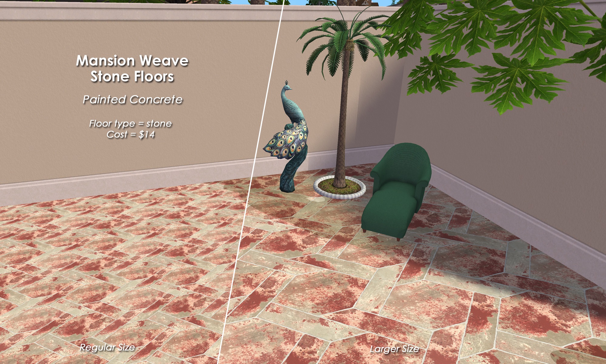 Mod The Sims - Mansion Weave Stone Floors ~ in 15 Stone Varieties and 2 ...