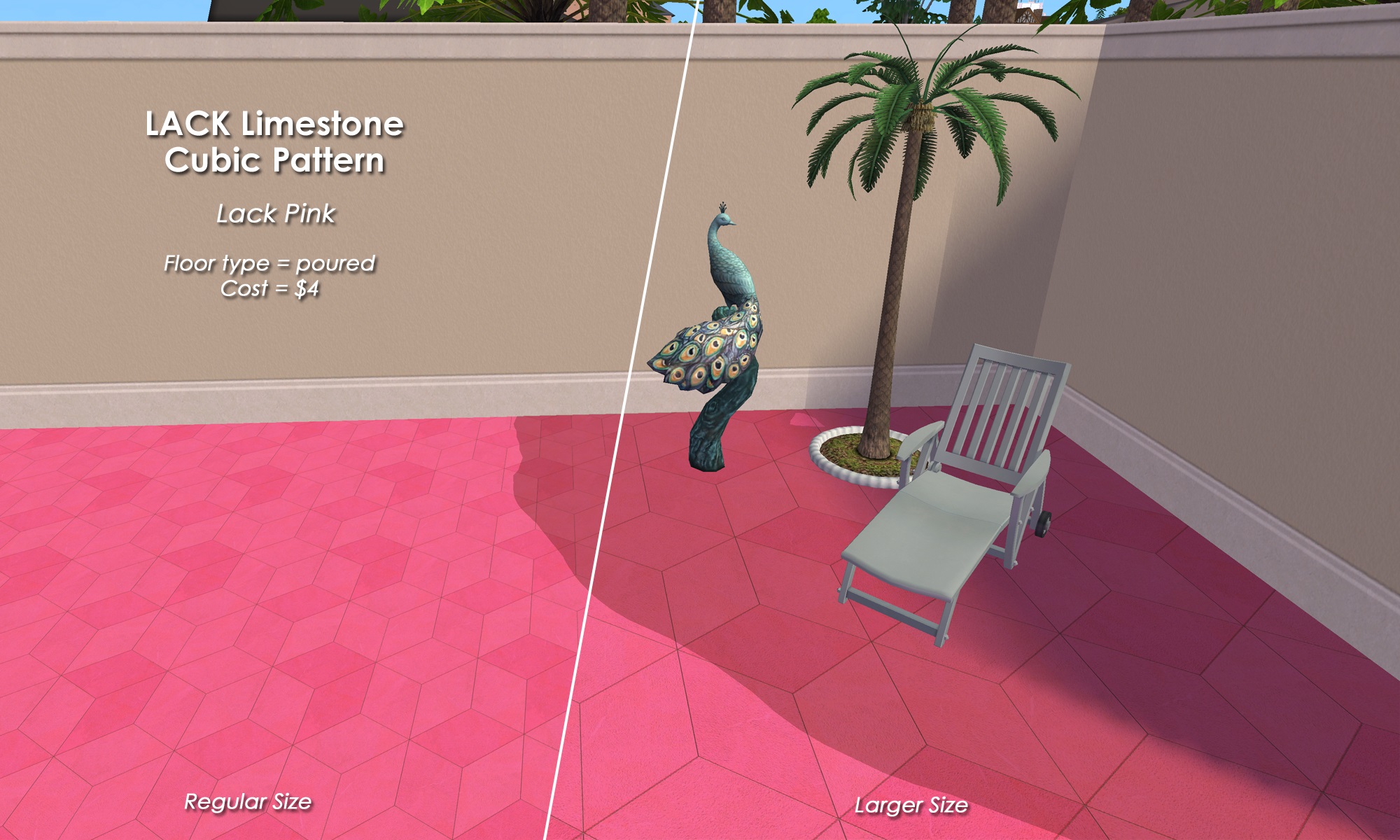 Mod The Sims - Cubic LACK Limestone Floors ~ in 14 Maxis Matching LACK ...