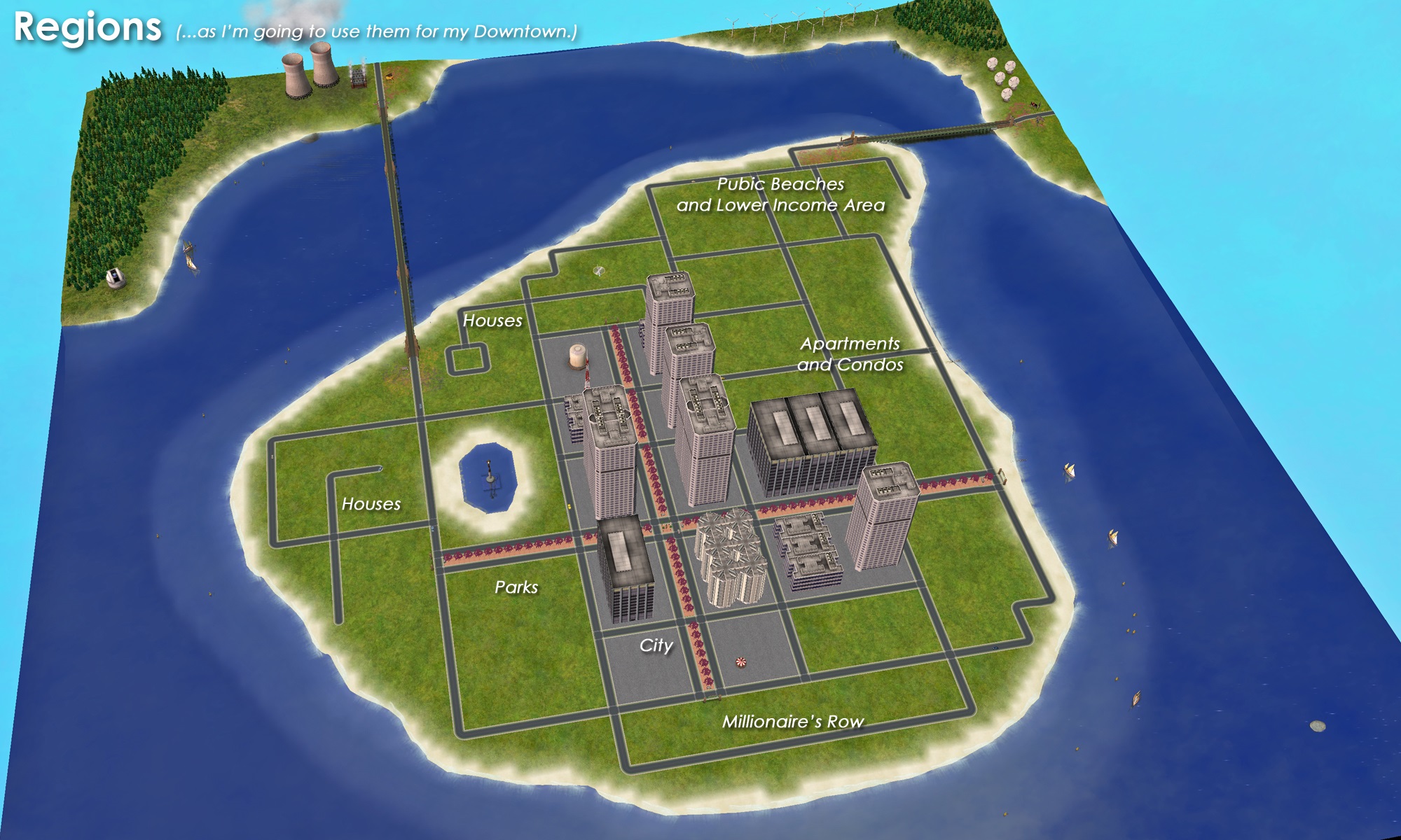 Mod The Sims - Bella Isle ~ a customizable island terrain map