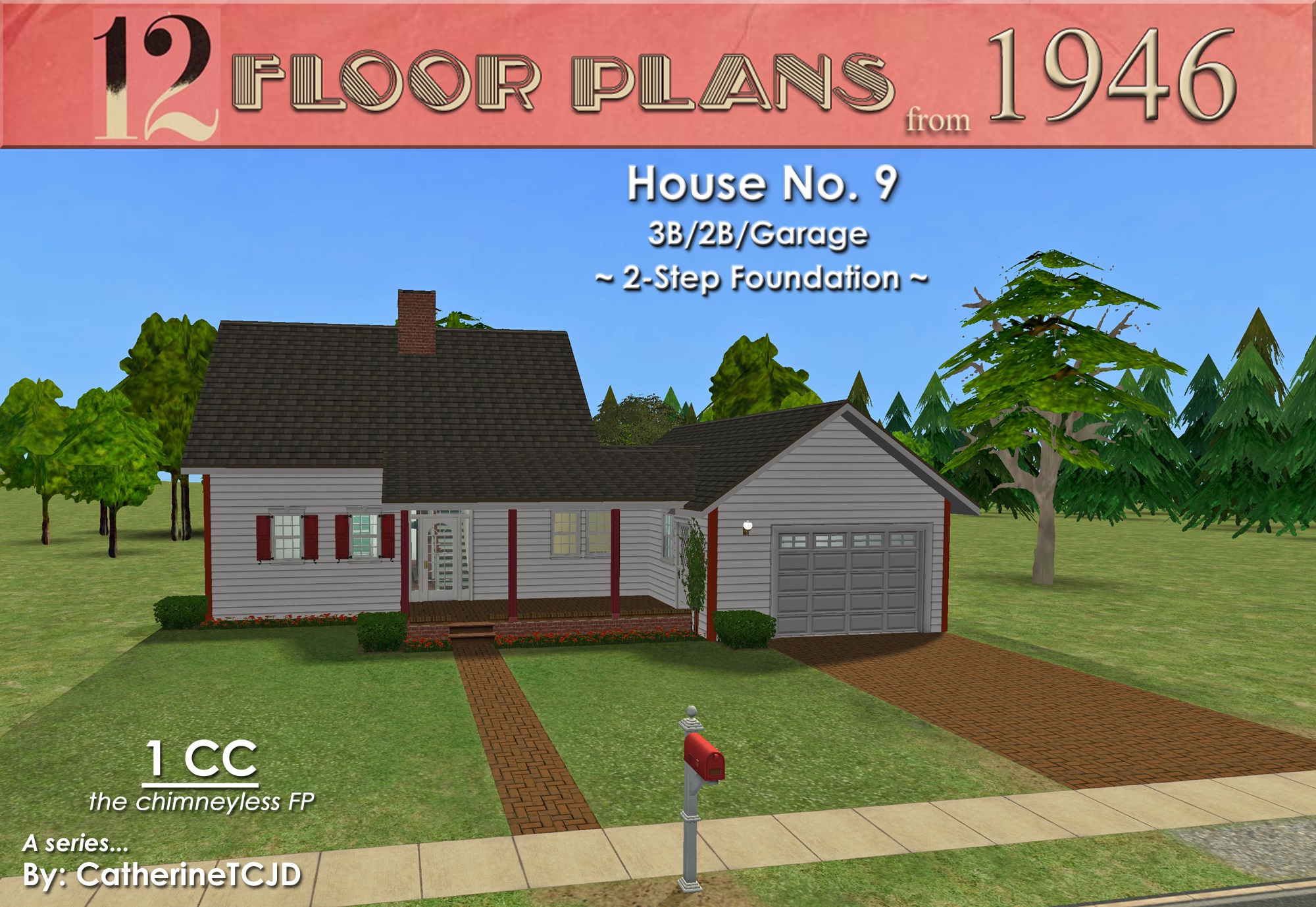 Mod The Sims - The 1946 Project - House Number 9 of 12.