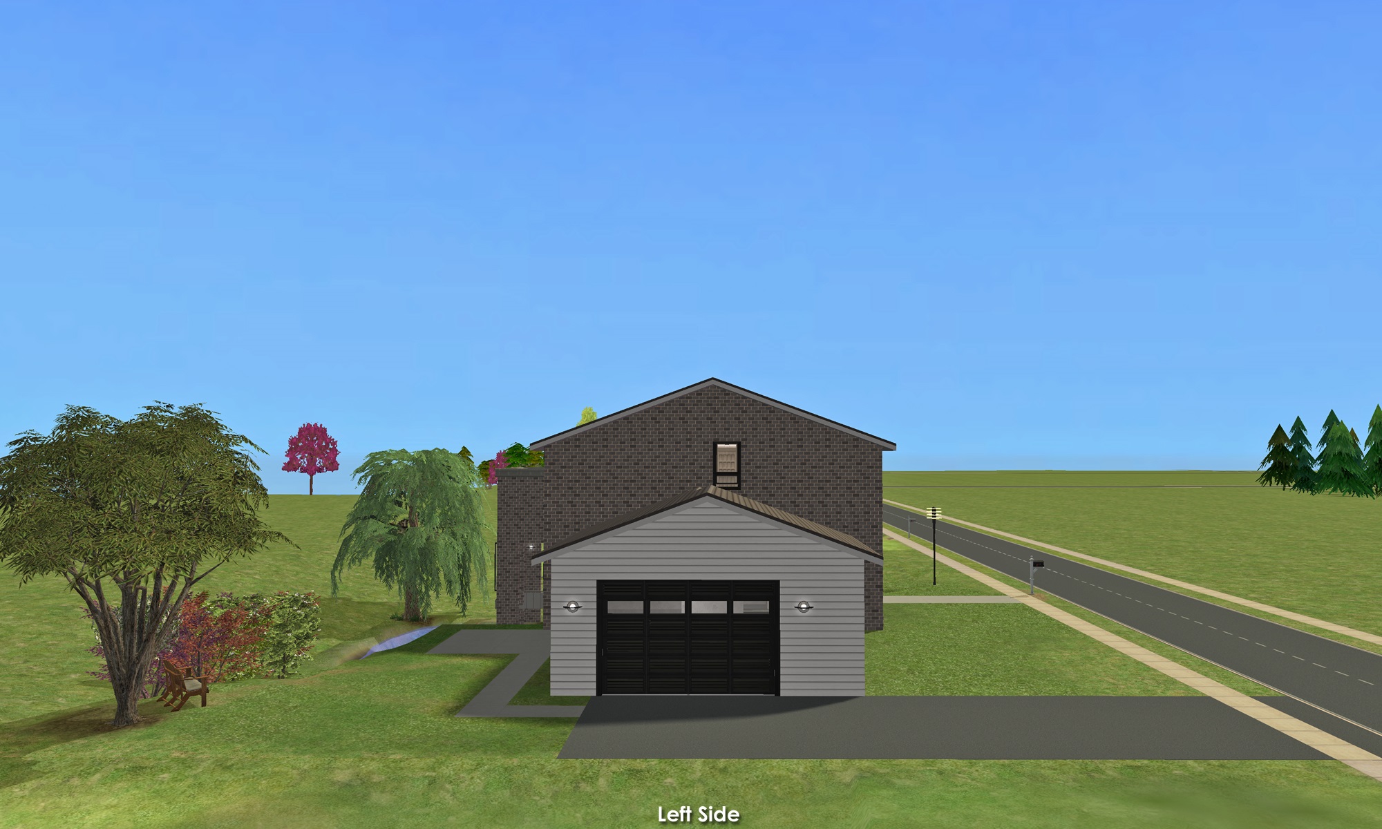 Mod The Sims - Spacious Contemporary: 3B/3B/Garage with a pond - SLOPED lot