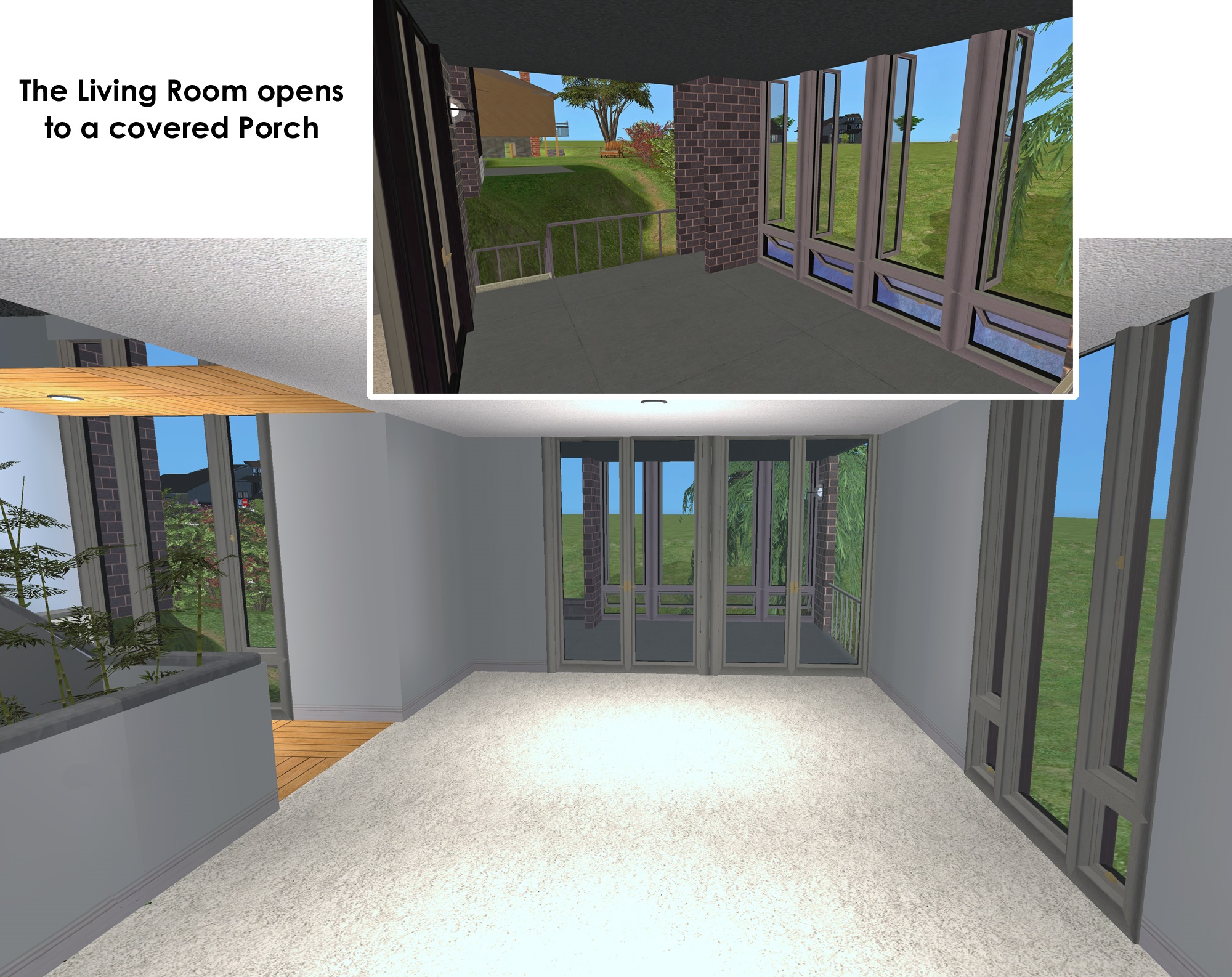 Mod The Sims - Spacious Contemporary: 3B/3B/Garage with a pond - SLOPED lot