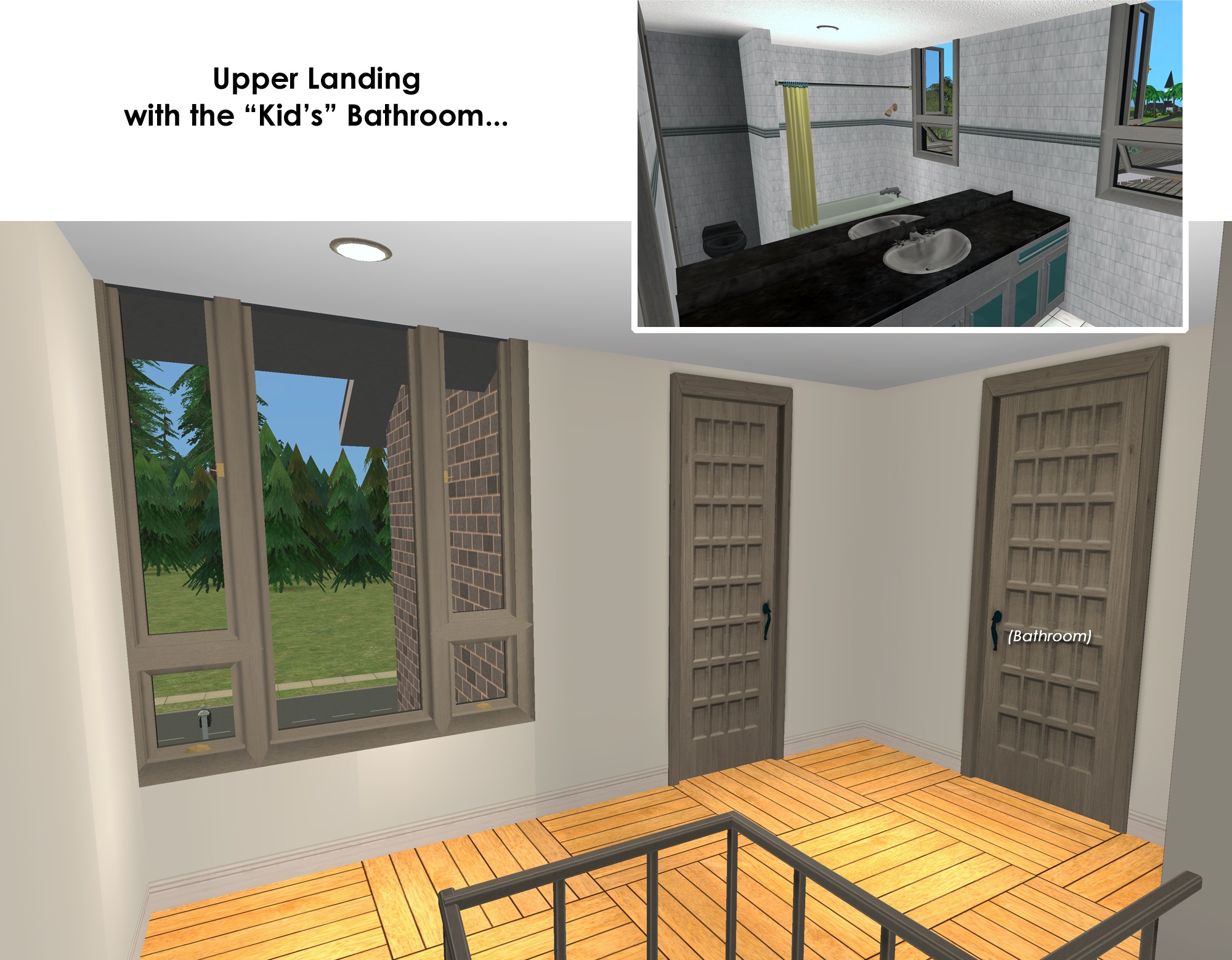Mod The Sims - Spacious Contemporary: 3B/3B/Garage with a pond - SLOPED lot