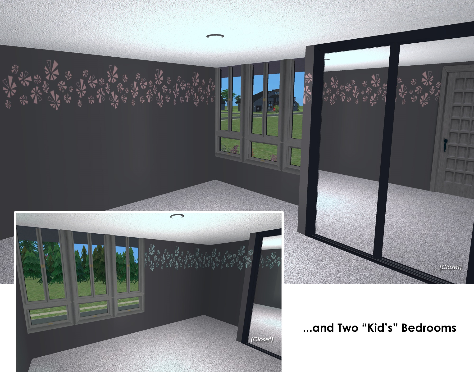 Mod The Sims - Spacious Contemporary: 3B/3B/Garage with a pond - SLOPED lot