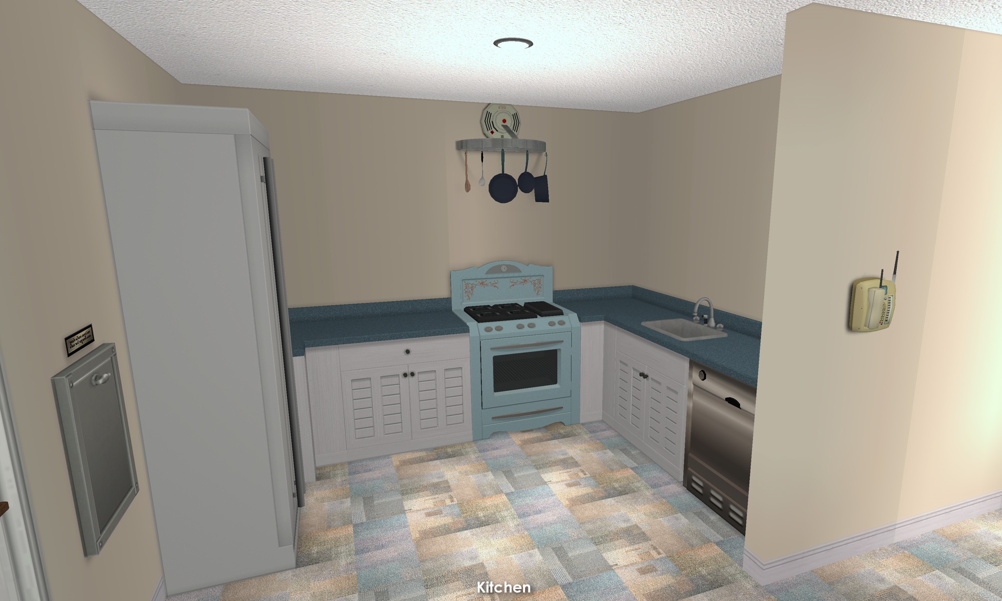 Mod The Sims - Berm House #10482: 4B/2.5B/Garage with Raised Yard. No CC.