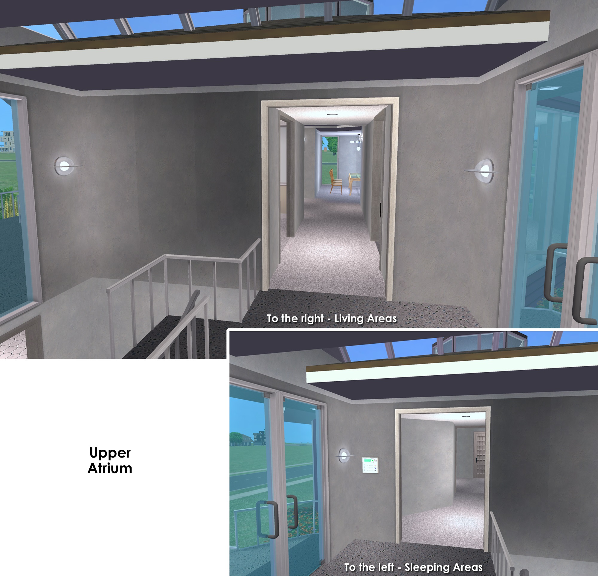 Mod The Sims - Contemporary Double Octagon House: 4B/2.5B/Driveway with ...