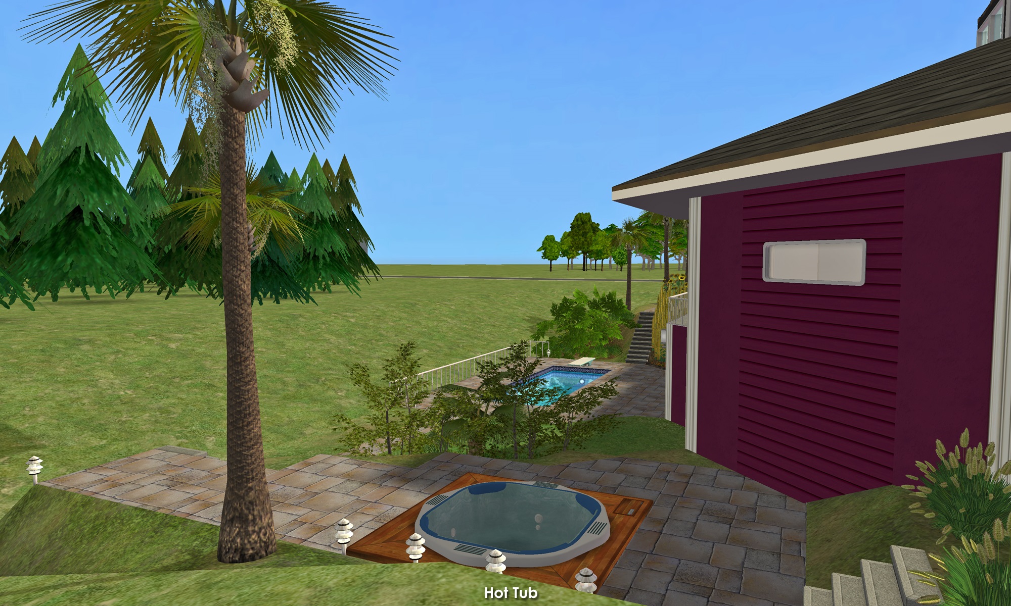 Mod The Sims - Contemporary Double Octagon House: 4B/2.5B/Driveway with ...