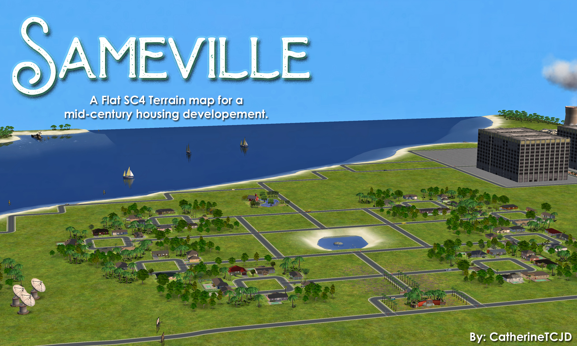 Mod The Sims - Sameville ~ a flat SC4 terrain map for you to cutomize