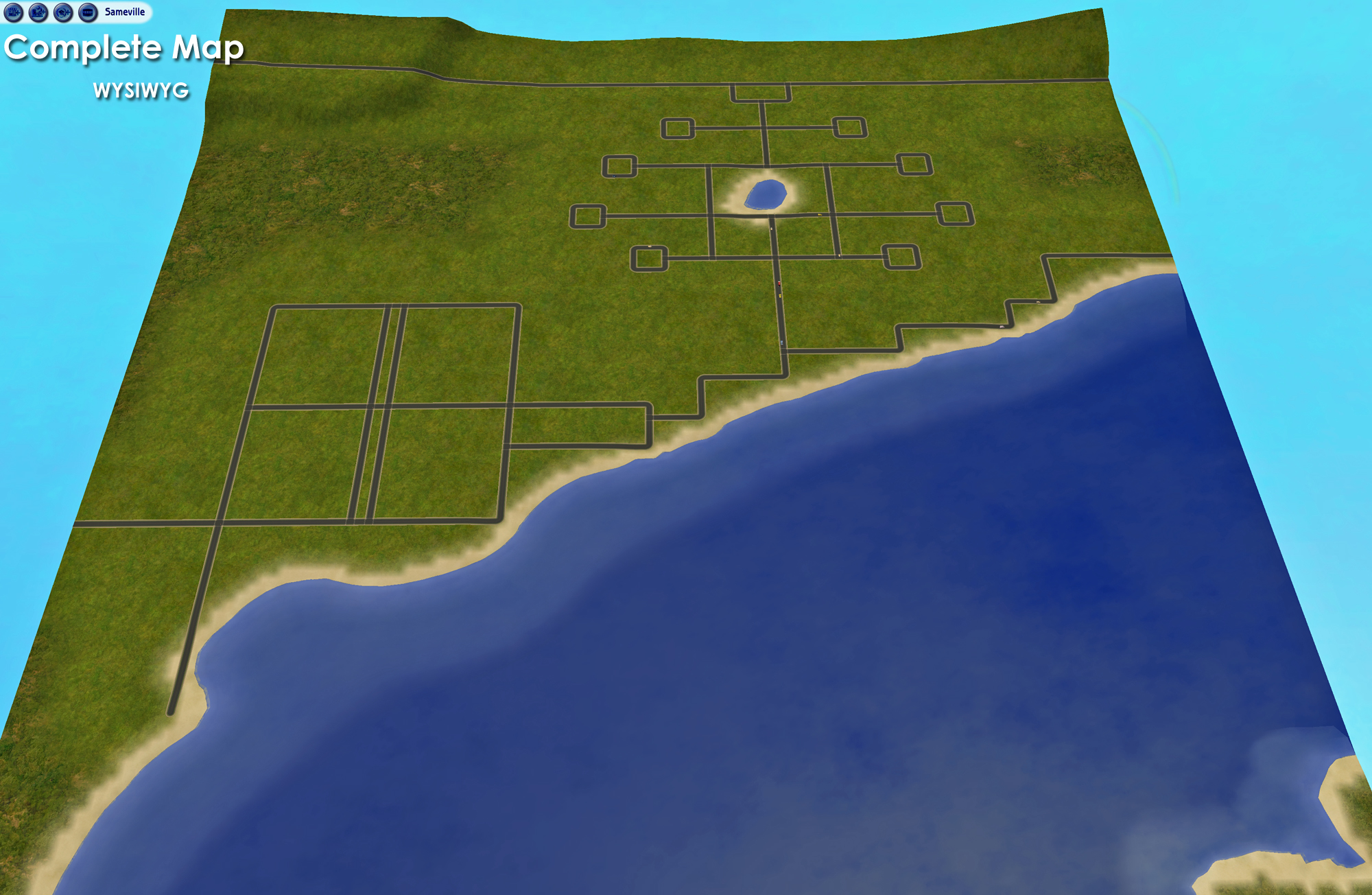 Mod The Sims - Sameville ~ a flat SC4 terrain map for you to cutomize