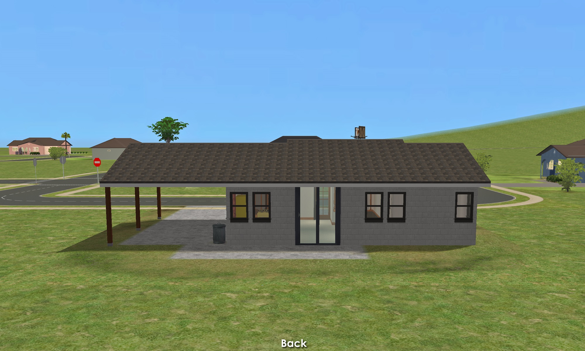 Mod The Sims - Sameville ~ House Model #4: 2B/1B/Carport STARTER ...