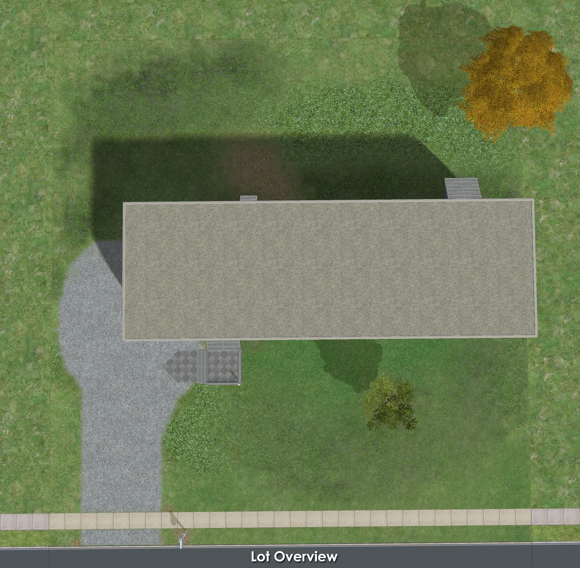 Mod The Sims - Modern PLAN 497-36 ~ 4Bed/3.5Bath/Driveway. Only 1 CC!