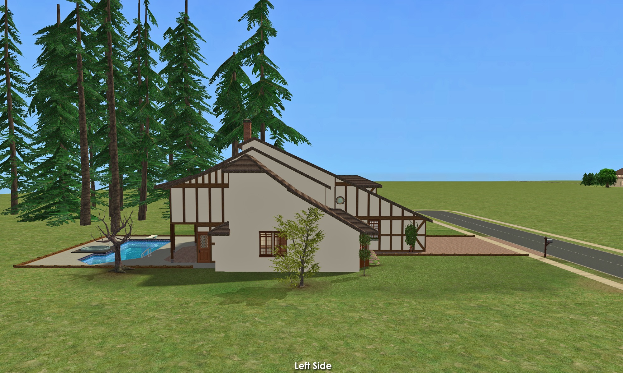 Mod The Sims - Poltergeist House - 3B/3B/Gar/Pool - No CC - No graves ...