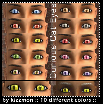 Mod The Sims - Curious Cat Eyes :: 10 Different Colors