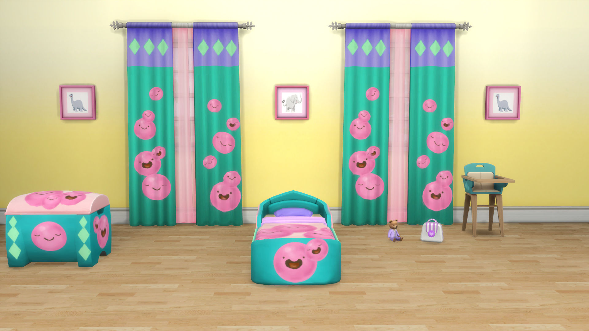 Mod The Sims - Fun Time, Sleep Time Part 2:Slimeriffic Curtains and Toy ...
