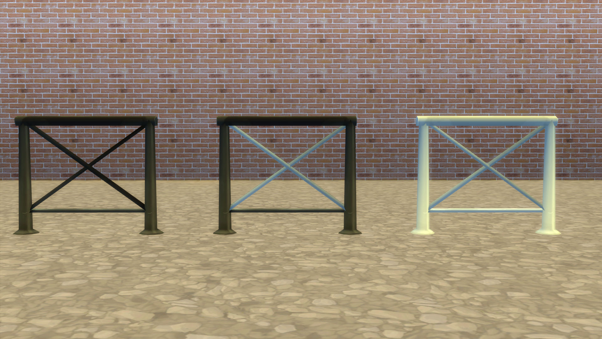 Mod The Sims - Airy Metal Fencing: X Style and FourTier Fencing