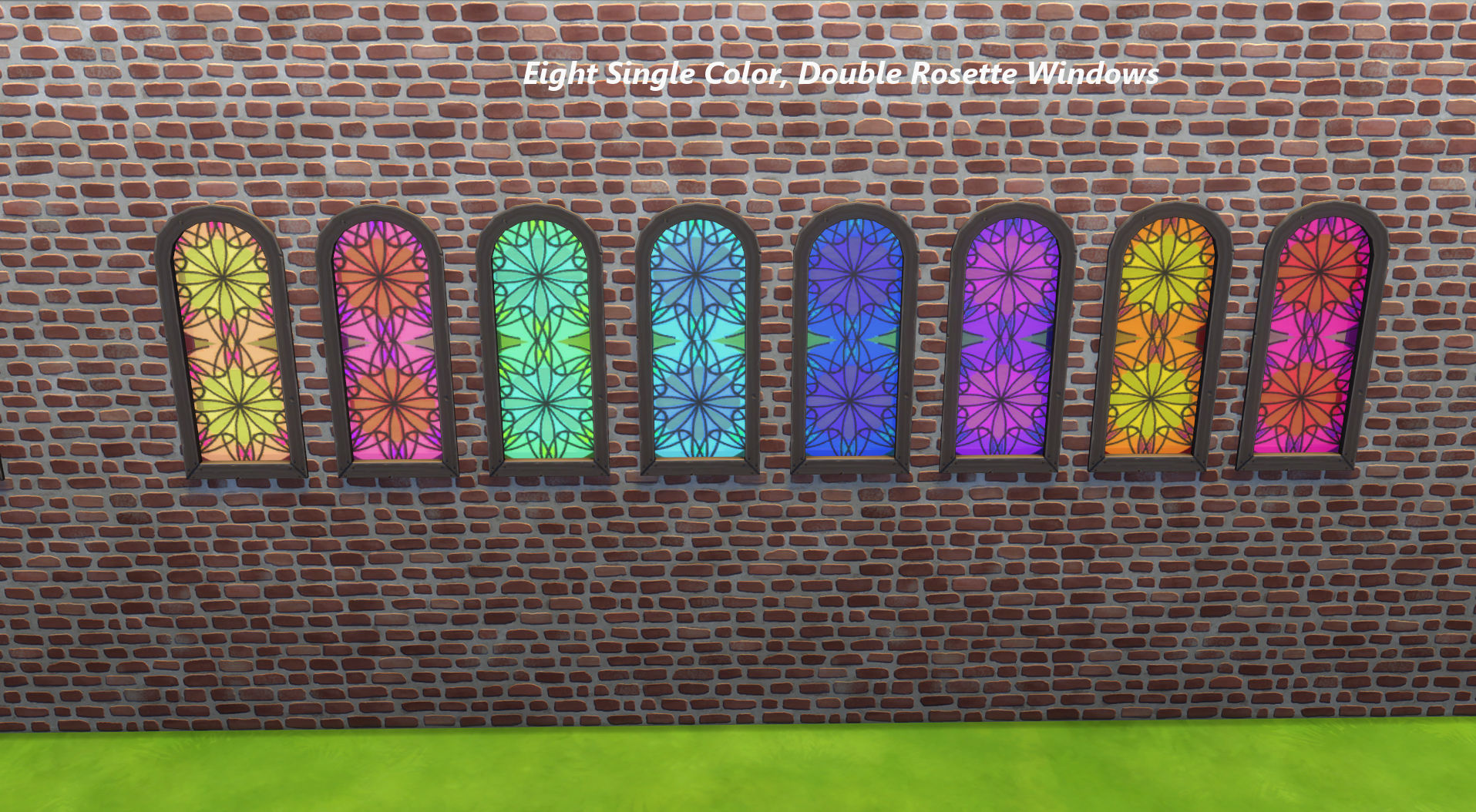 Mod The Sims - Stained Glass Windows with Rosettes