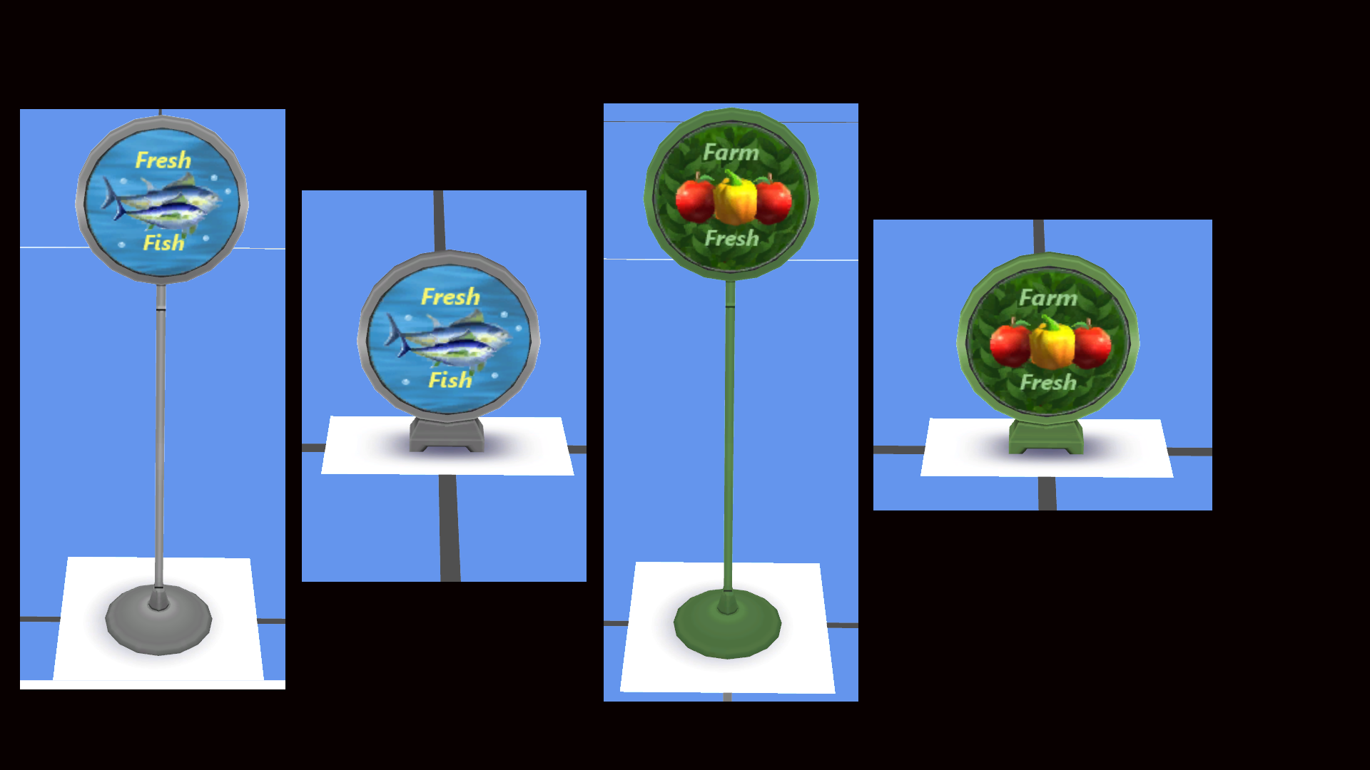 Mod The Sims - Produce and Fish Market Themed Restock Sign Overrides