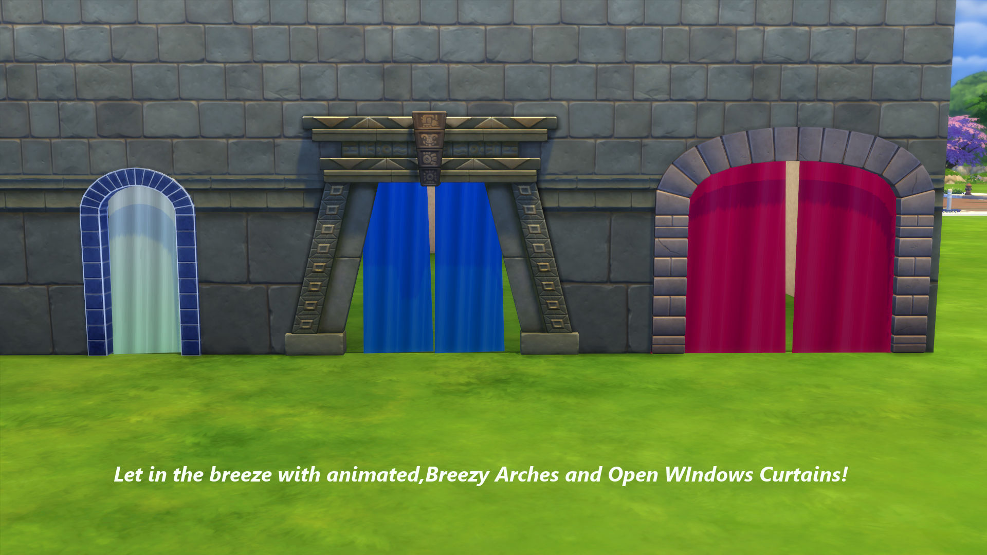 Mod The Sims - Animated Breezy Curtains for Arches and Open Windows