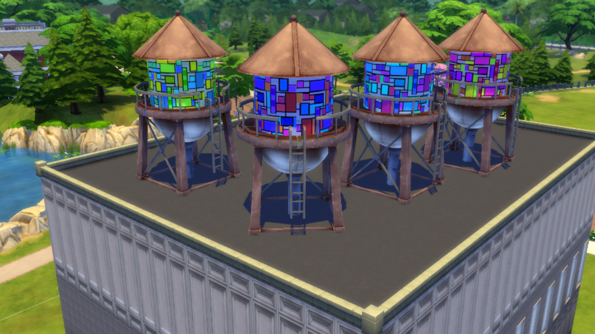 Mod The Sims - Rooftop Water Towers