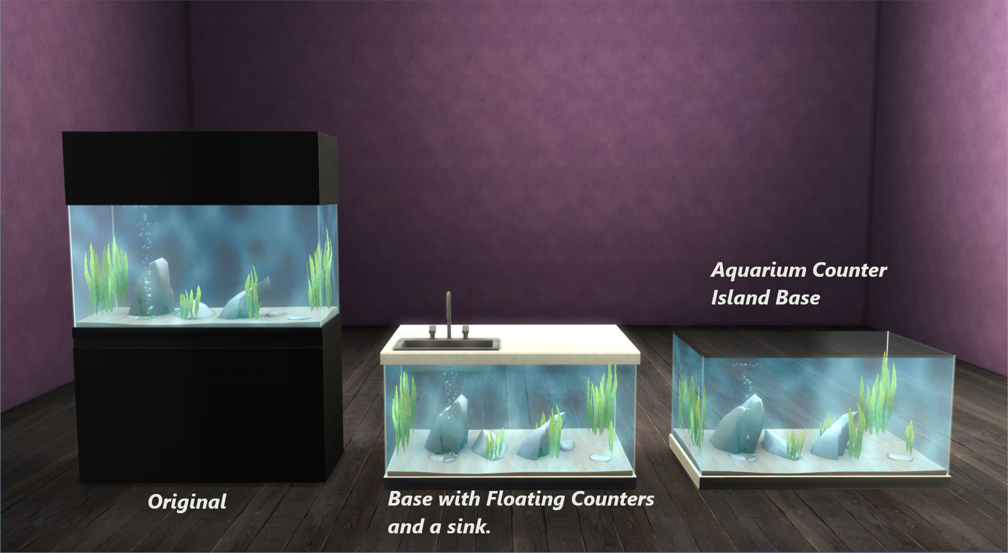 Mod The Sims - Aquarium Counter Island Base