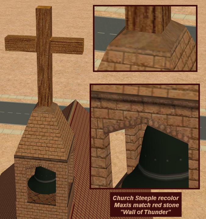 Mod The Sims - jobtwo's steeple recolor: Maxis match "Wall of Thunder ...