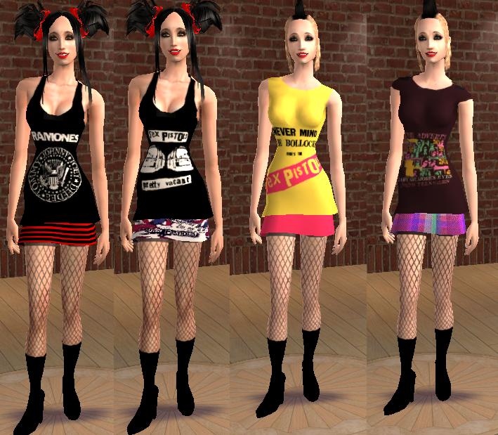 Mod The Sims - Punk Rock dresses part I