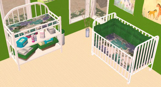 Mod The Sims - Set of Six Cribs and Changing Tables