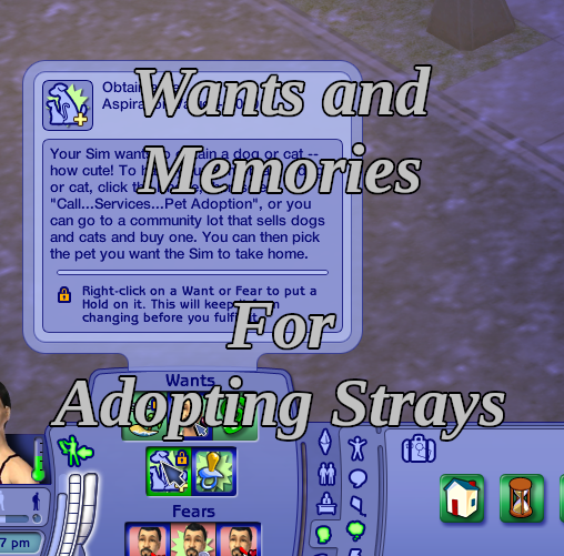 sims 2 adoption memory