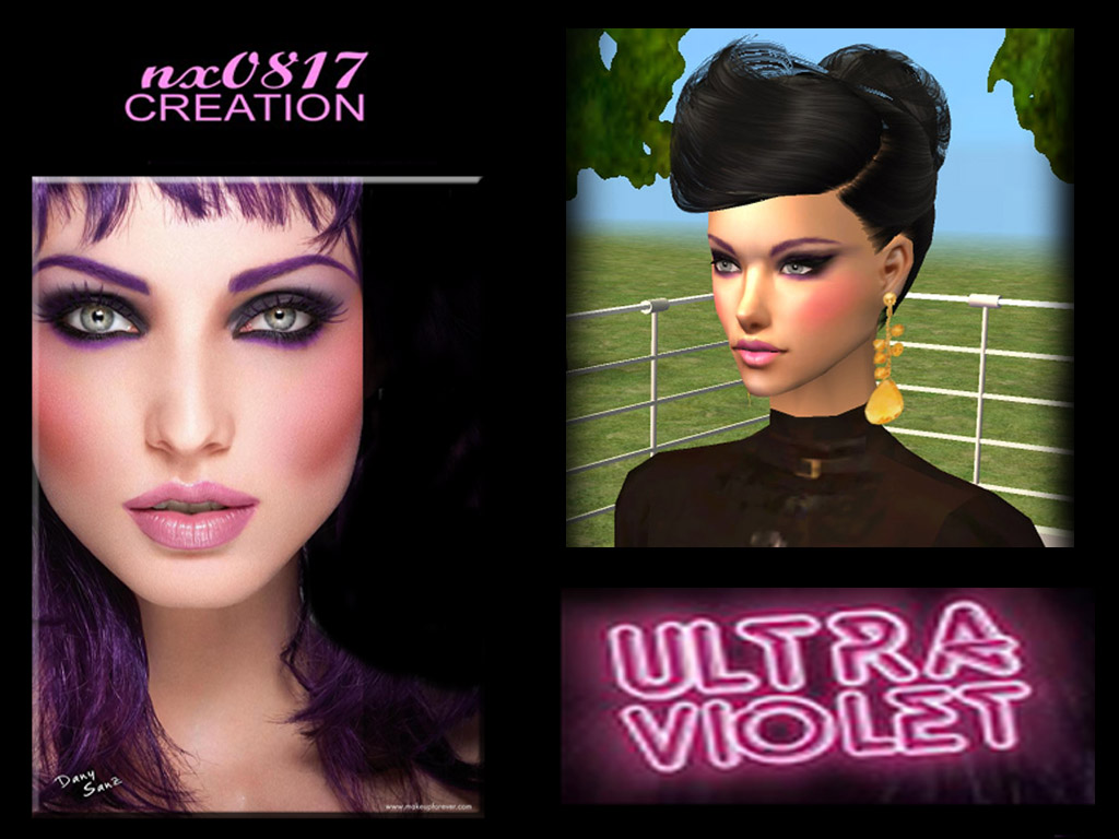 Mod The Sims - "Ultra Violet" make up set