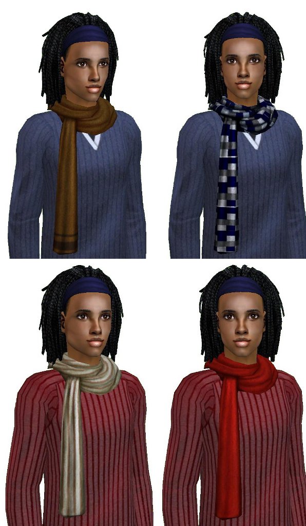 Mod The Sims - Seasons Scarf as Accessory for Men