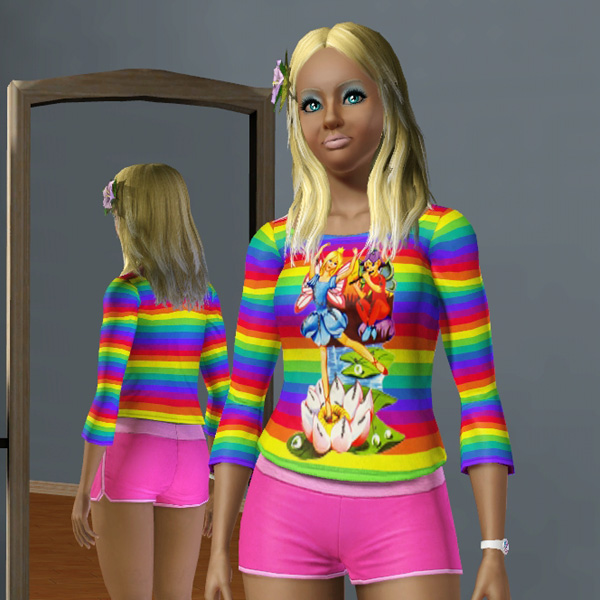 Mod The Sims - Pattern: 8-Colored Rainbow Stripes, Three Sizes!