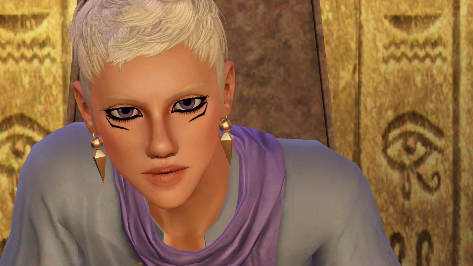 Mod The Sims - Marik Isthar's Obelisk Earrings from YuGiOh