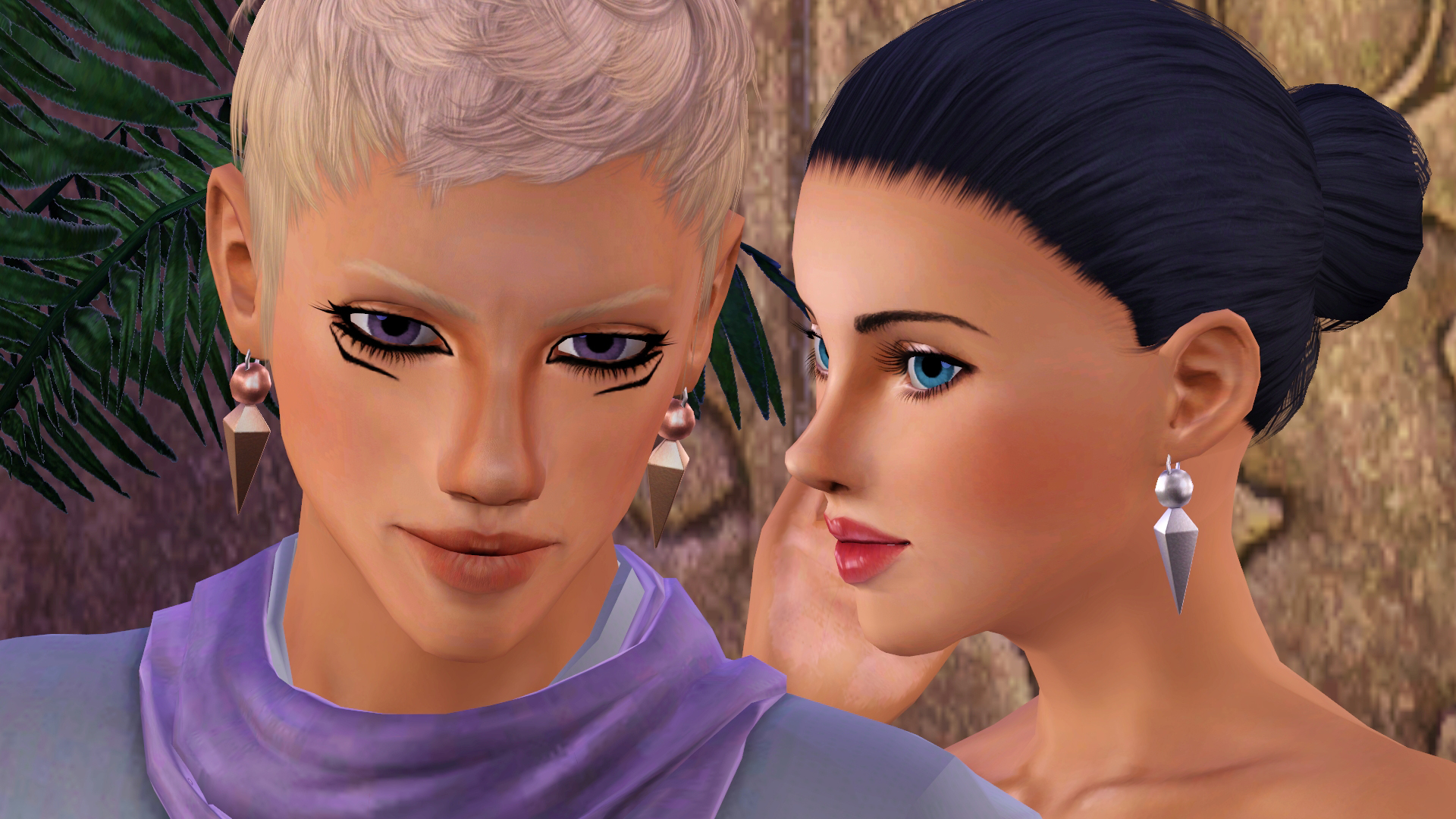 Mod The Sims - Marik Isthar's Obelisk Earrings from YuGiOh