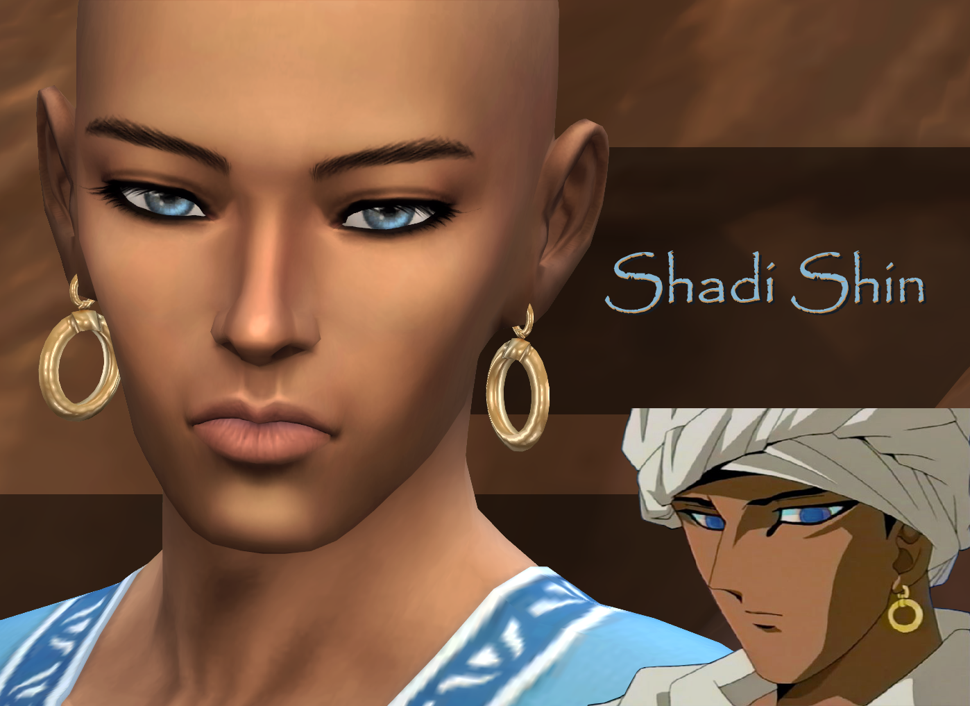Mod The Sims - Shadi's Donut Earrings from YuGiOh