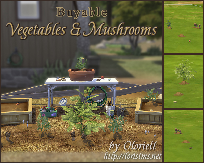 Mod The Sims - Buyable Functional Maxis Vegetables & Mushrooms (7 ...