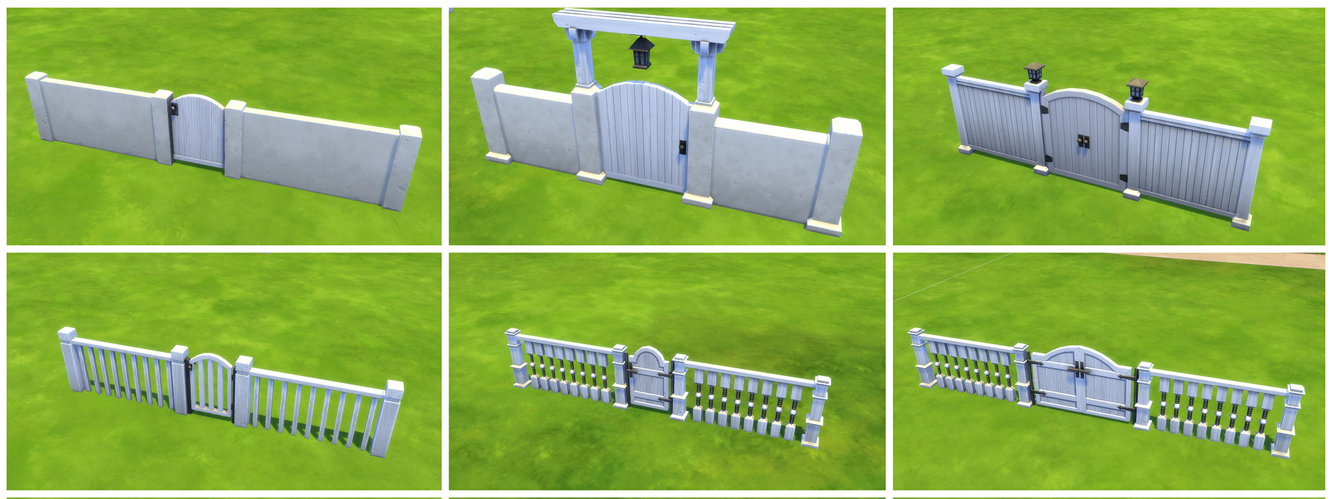 Mod The Sims - White Recolors on 6 Base Game GATES!