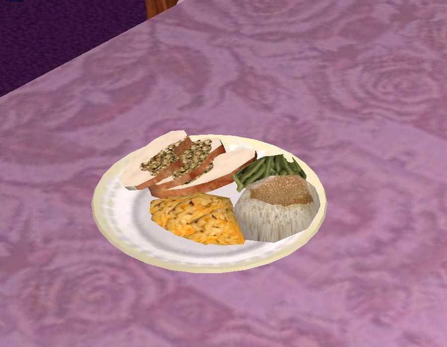 Mod The Sims - 2 Dinner meals for sims: Stuffed Turkey & Chinese ...